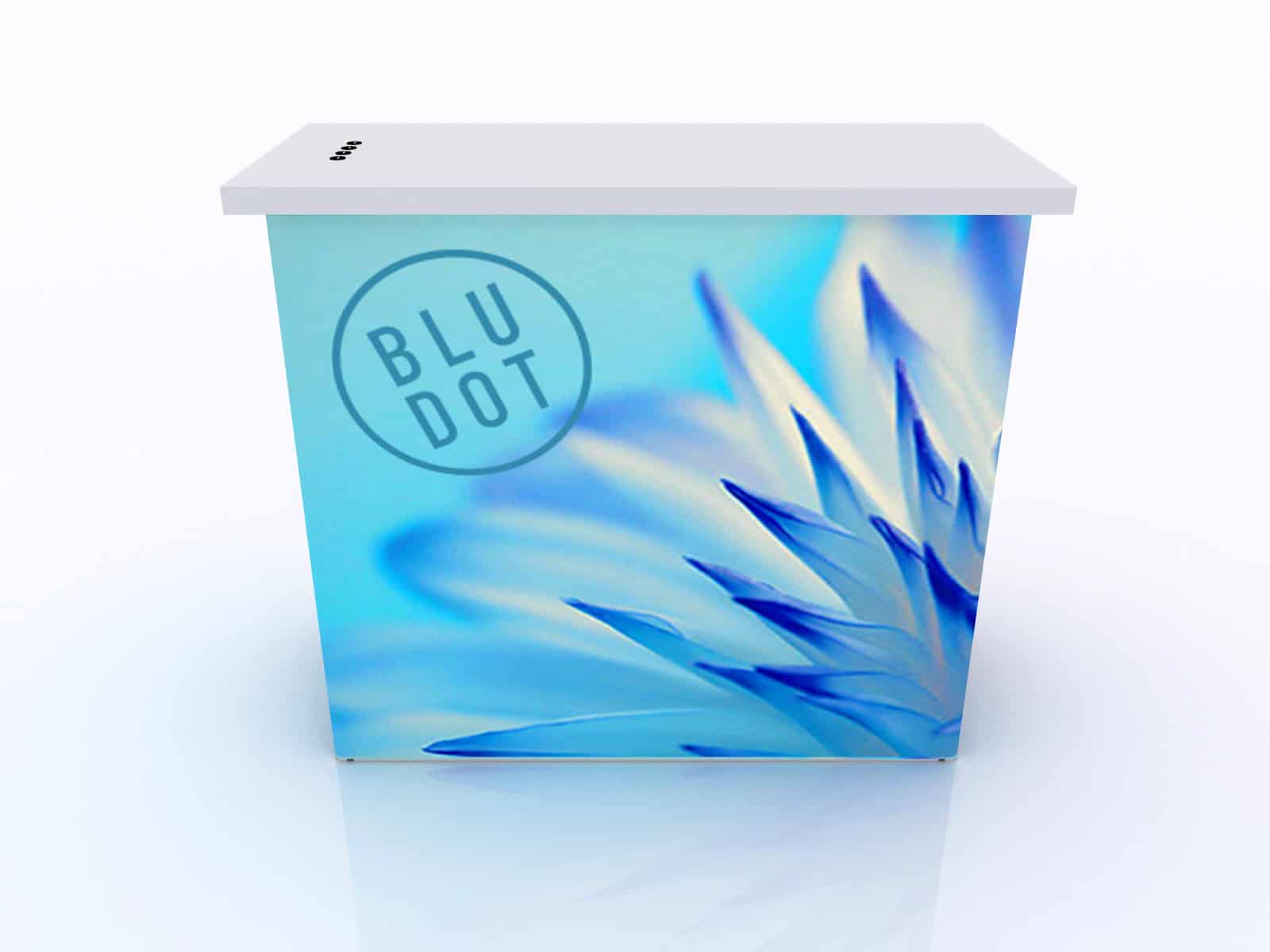 4-ft Reception Counter with Charging Station, 3.8x1.8x3.3-ft | Plum Grove