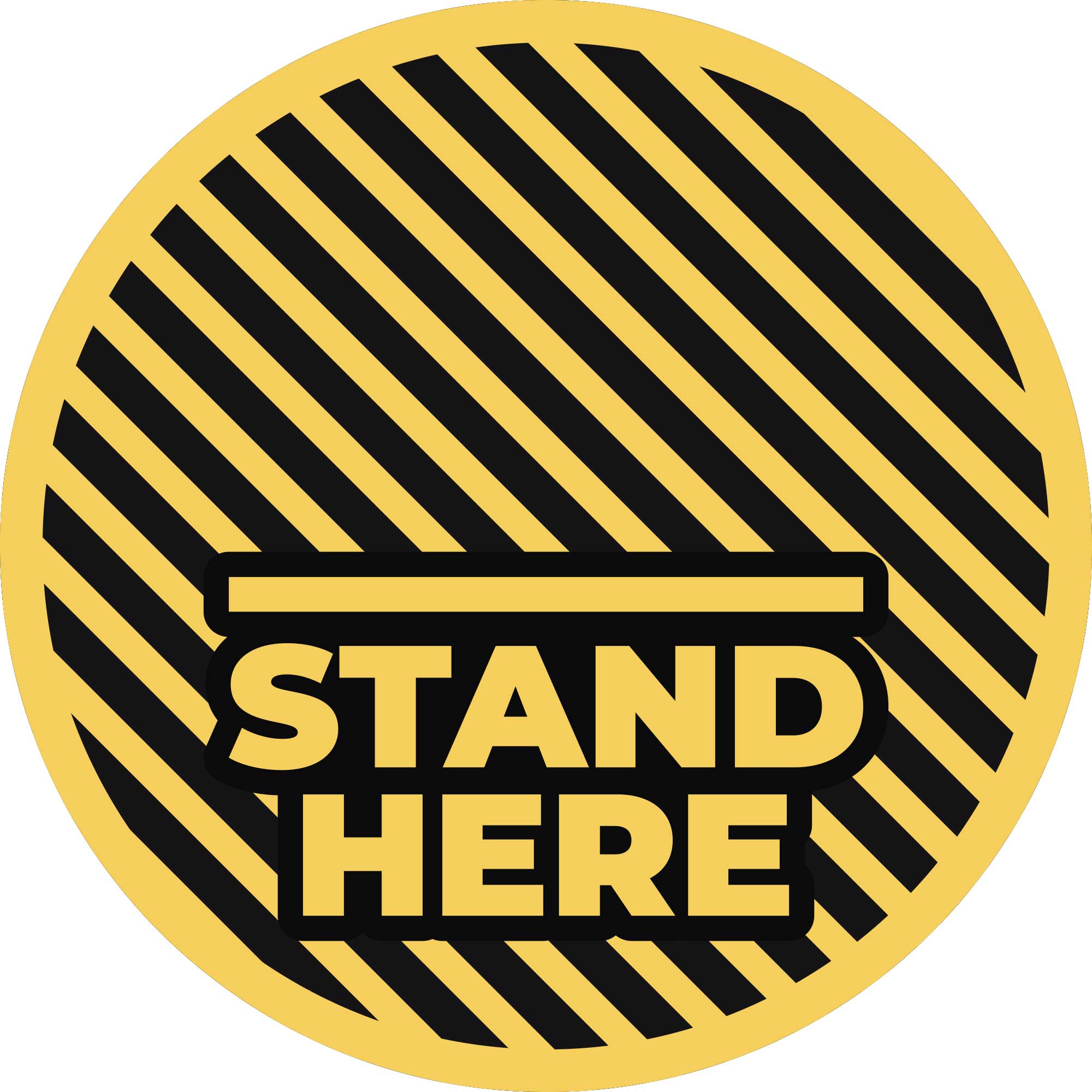 "Stand Here" Circle Floor Decal | Plum Grove