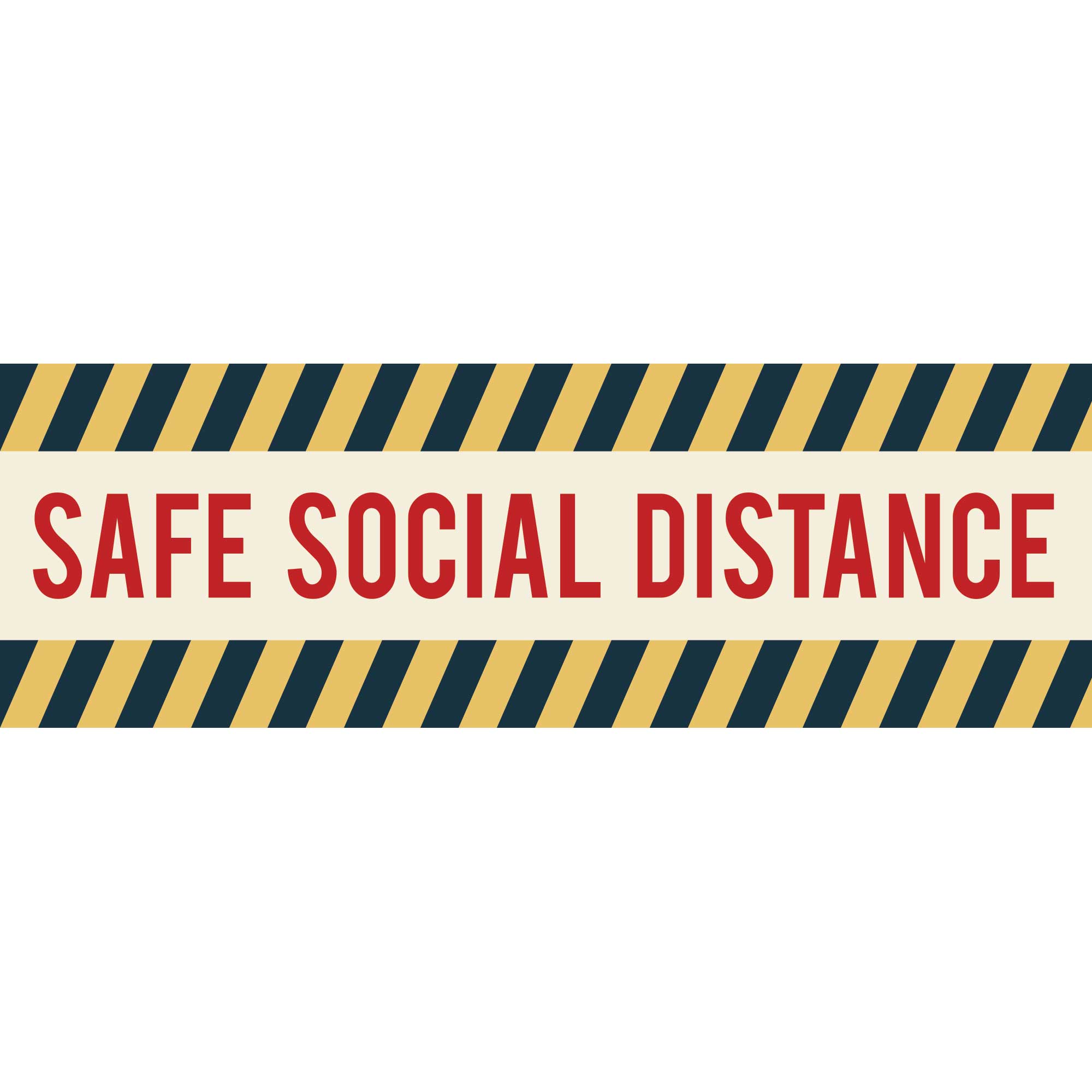 "Safe Social Distance" Banner | Plum Grove