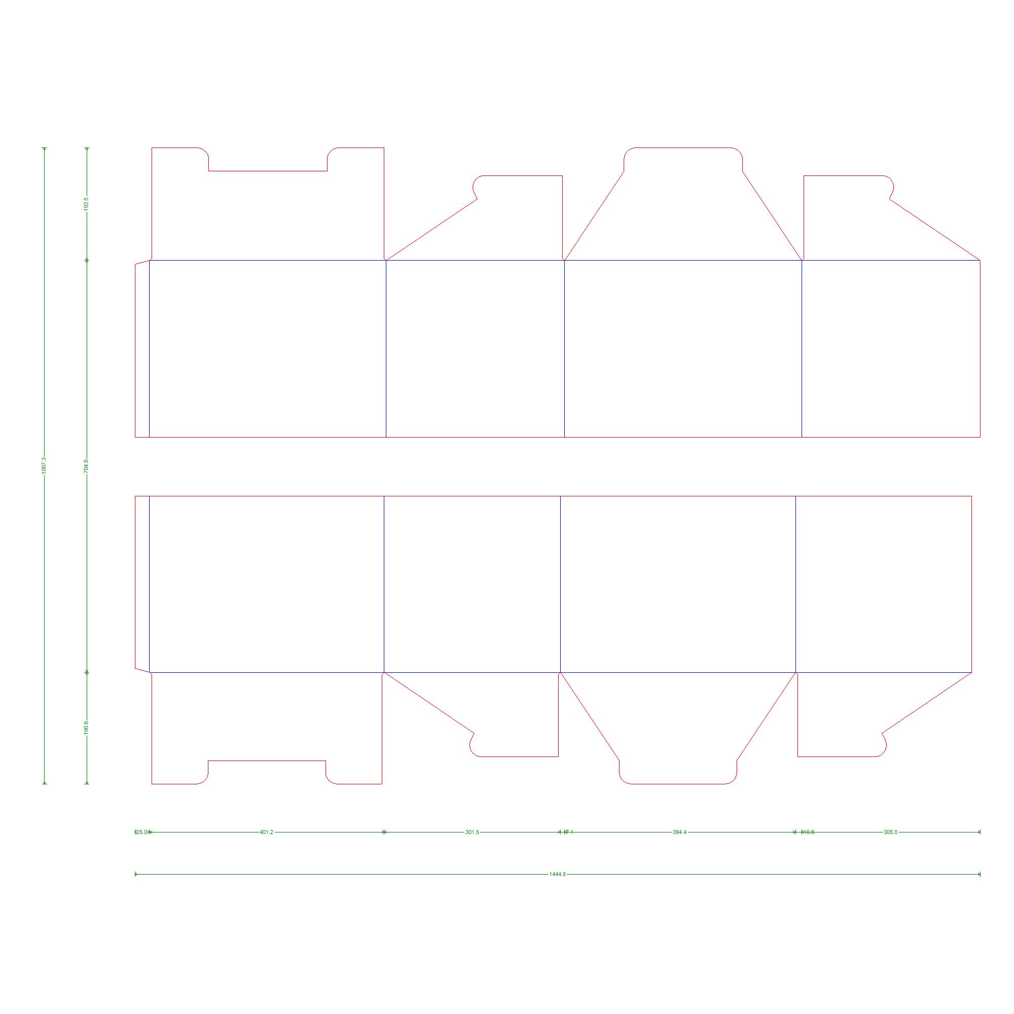 "12-in W x 16-in L x 12-in H rectangular box top and bottom. | Plum Grove