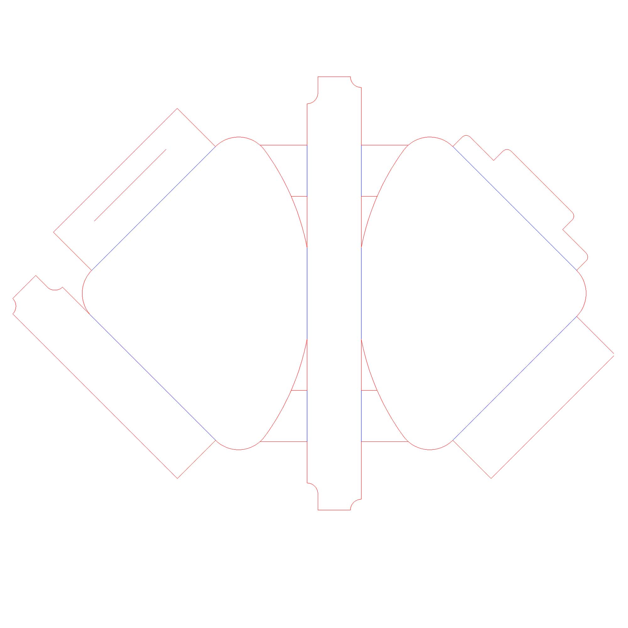 "11-in x 8-in x 2-in D triangular shaped box with rounded corners ...