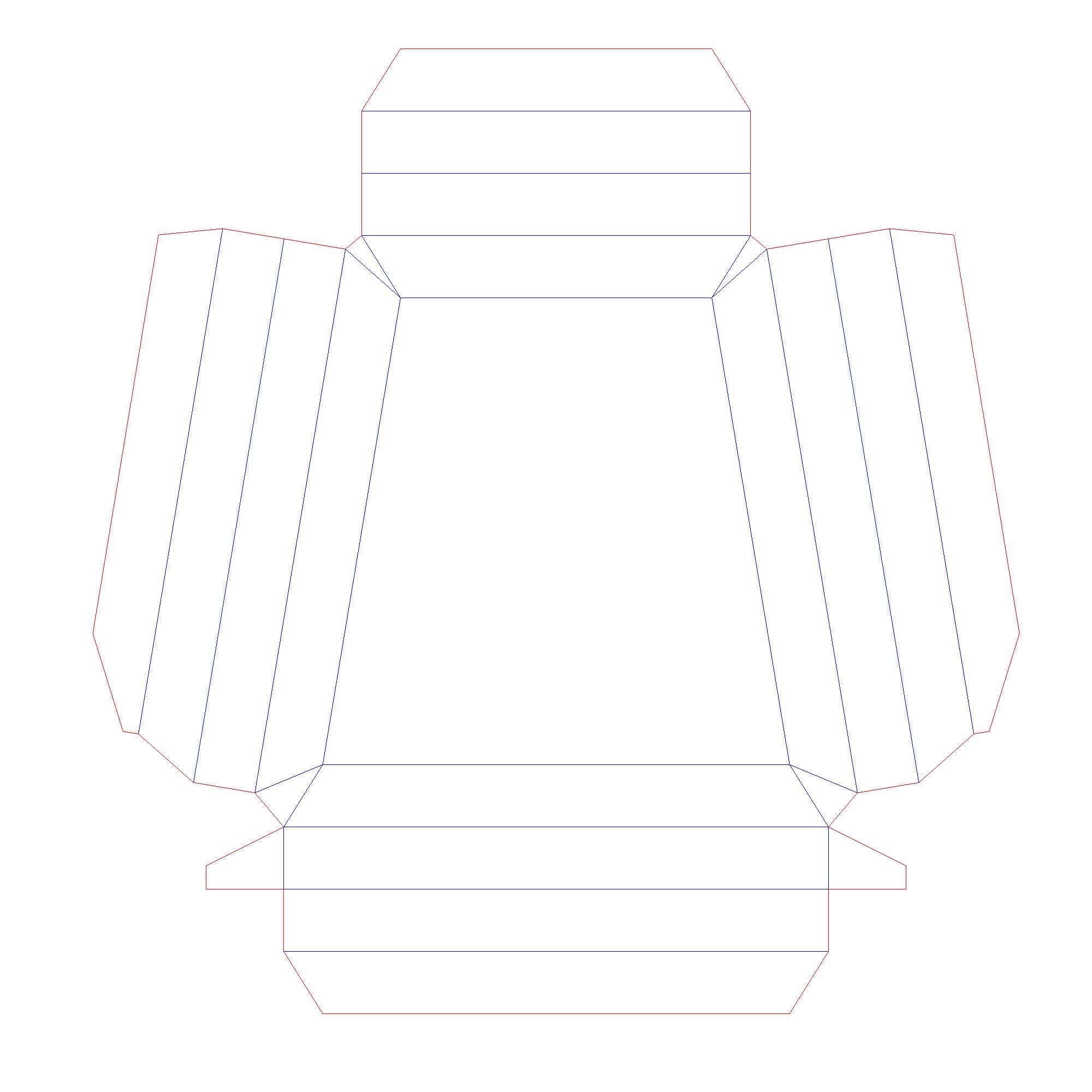 "10.75-in L x 10.75-in W x 3-in H trapezoid shaped box. | Plum Grove