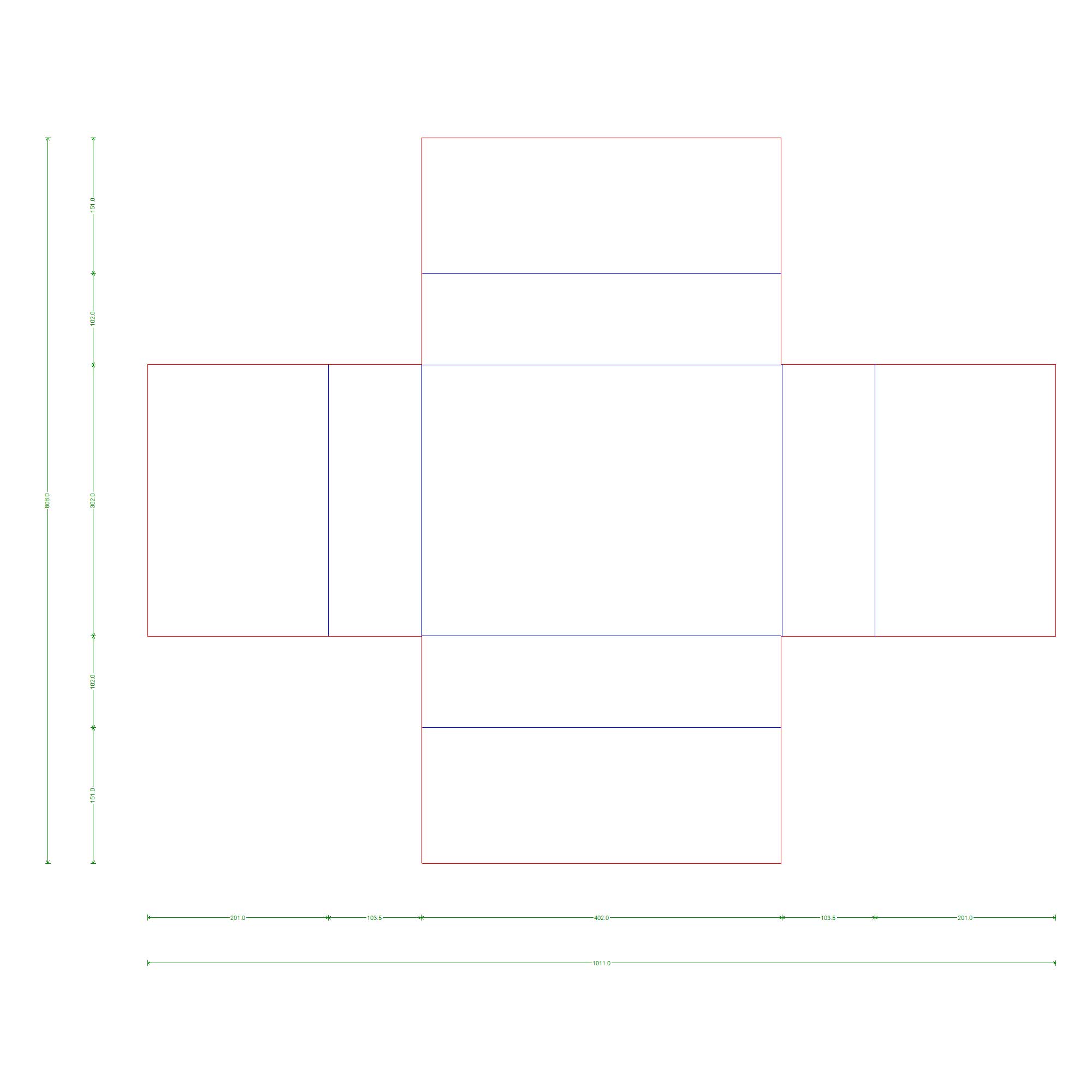 "11.75-in L x 15.75-in W x 4-in H square box. | Plum Grove