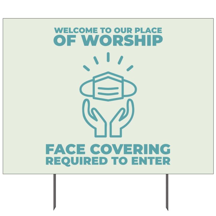 "Welcome To Our Place Of Worship" Double-sided Yard Sign, 23x17-in ...