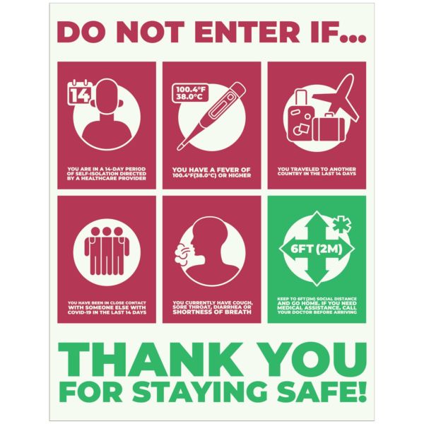 "Do Not Enter If...Thank You For Staying Safe!" Poster | Plum Grove