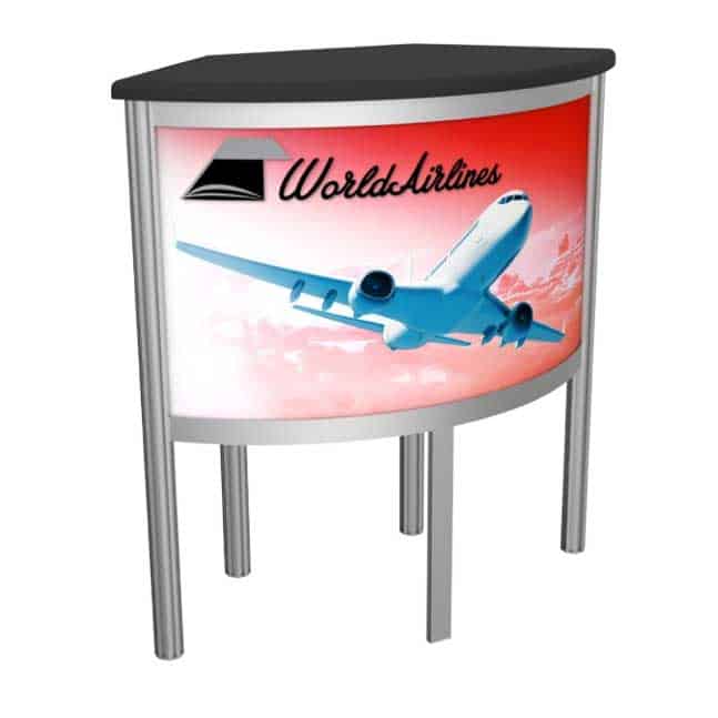 5-Leg Curved Counter with Custom Art, 3.5x1.7x3.4-ft | Orbus Vector ...