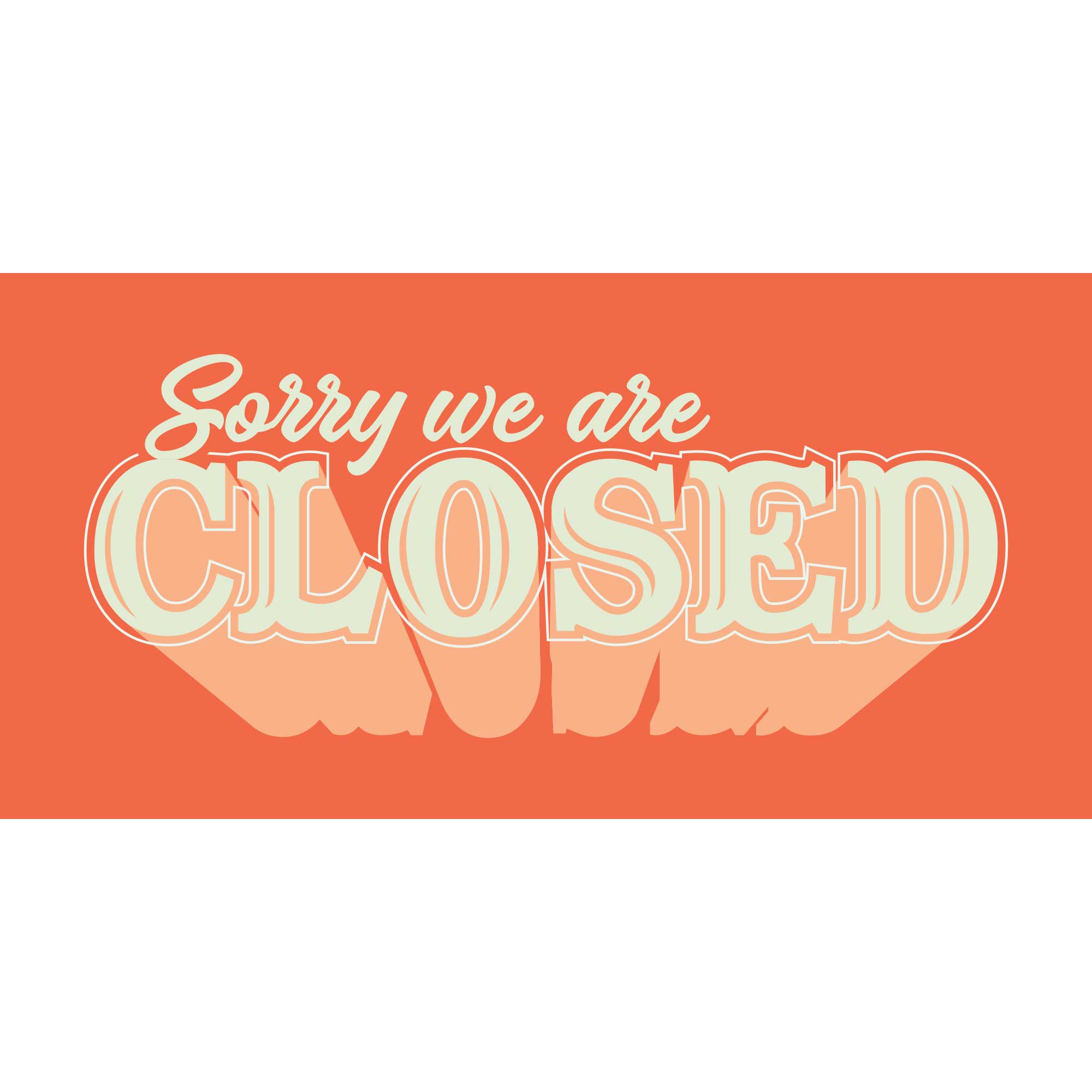 Red "Closed" Banner | Plum Grove