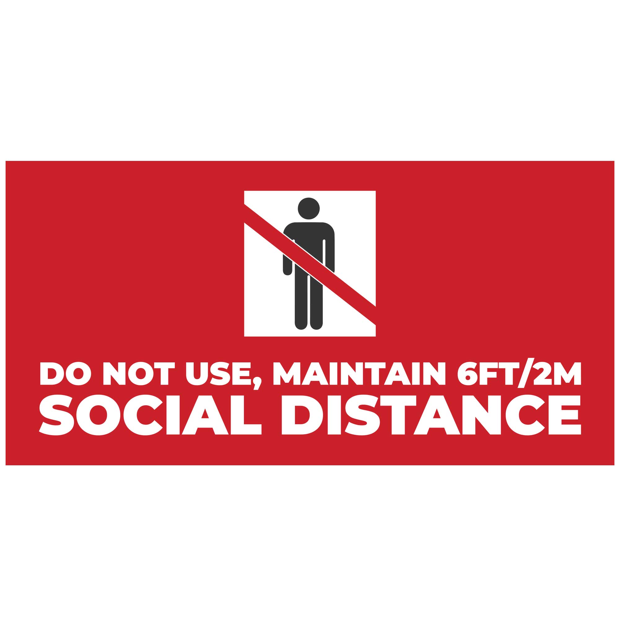 "Do Not Use, Maintain 6FT/2M Social Distance" Men's Room Banner | Plum ...