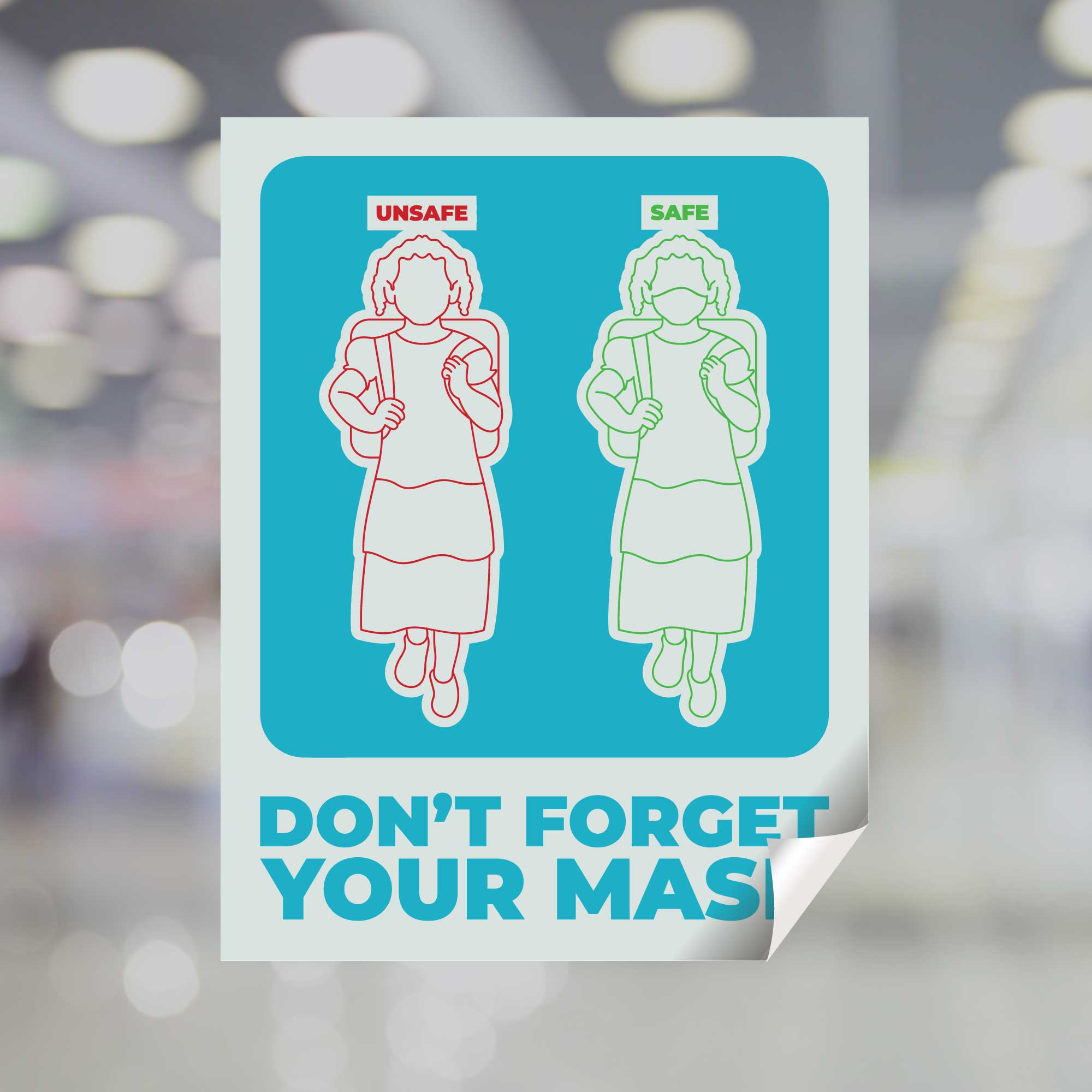 "Don’t Forget Your Mask" Window Decal | Plum Grove