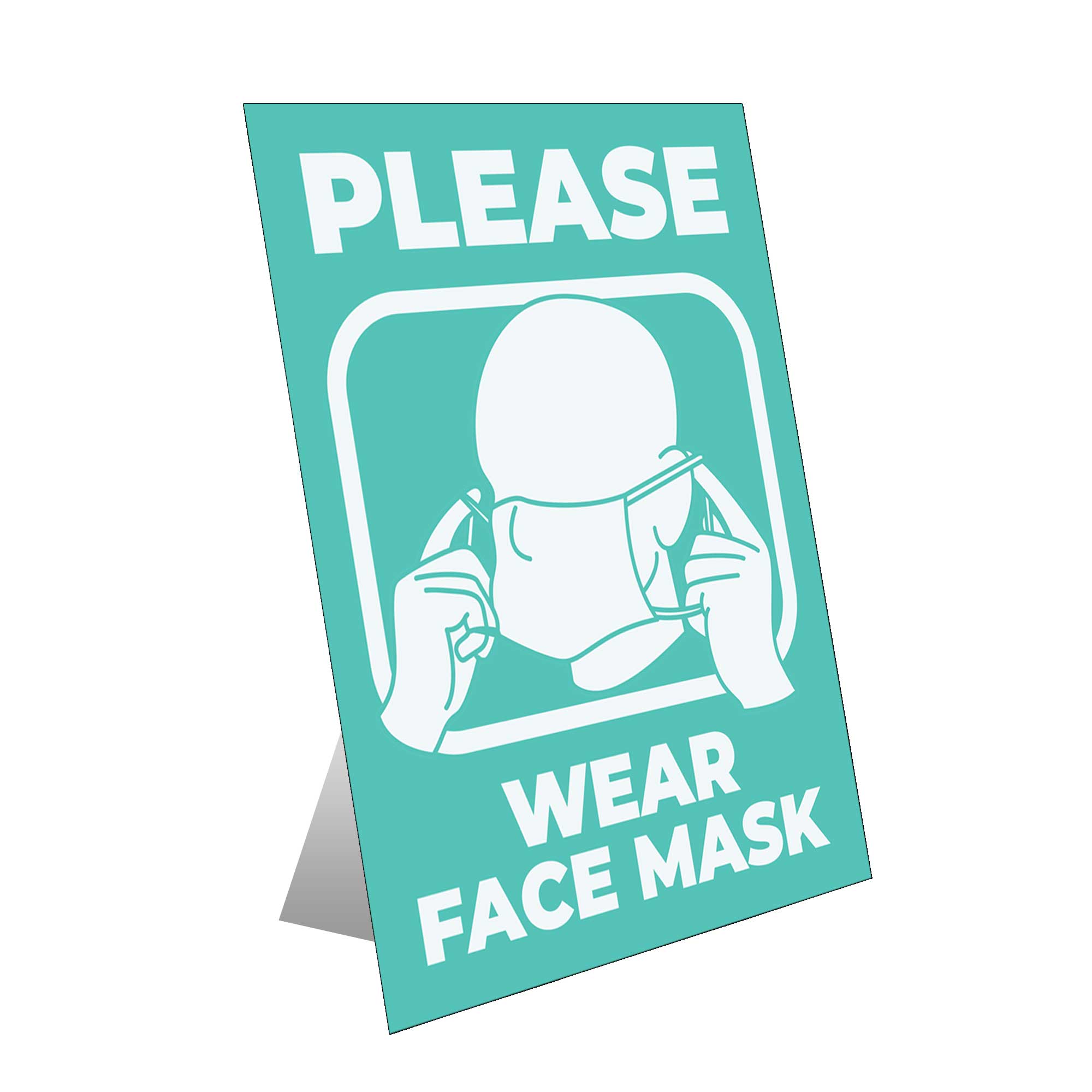 "Please Wear Face Mask" Table Top Sign | Plum Grove
