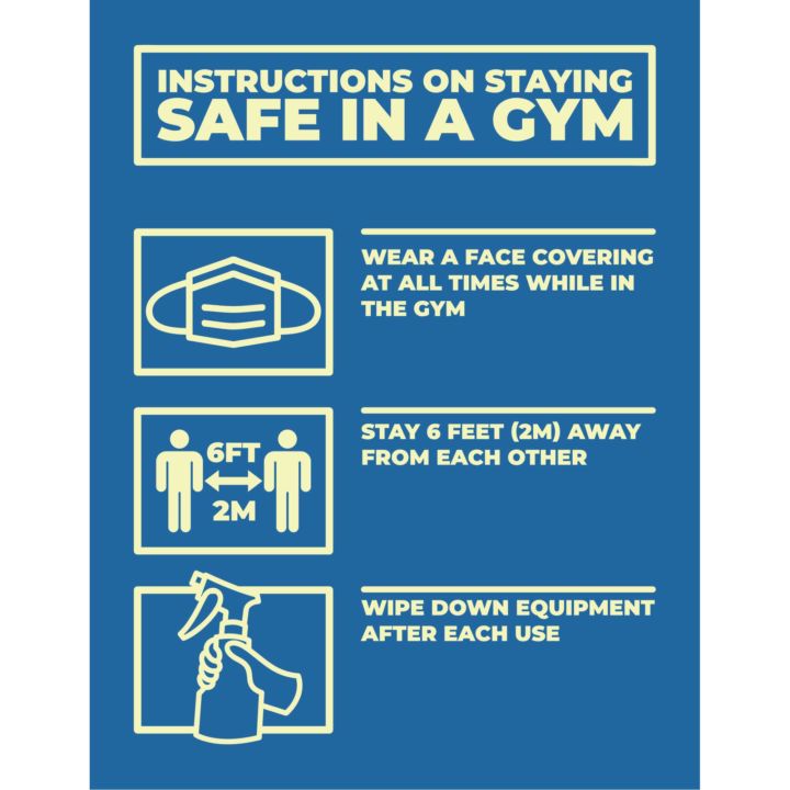 “Instructions On Staying Safe In A Gym" Poster | Plum Grove