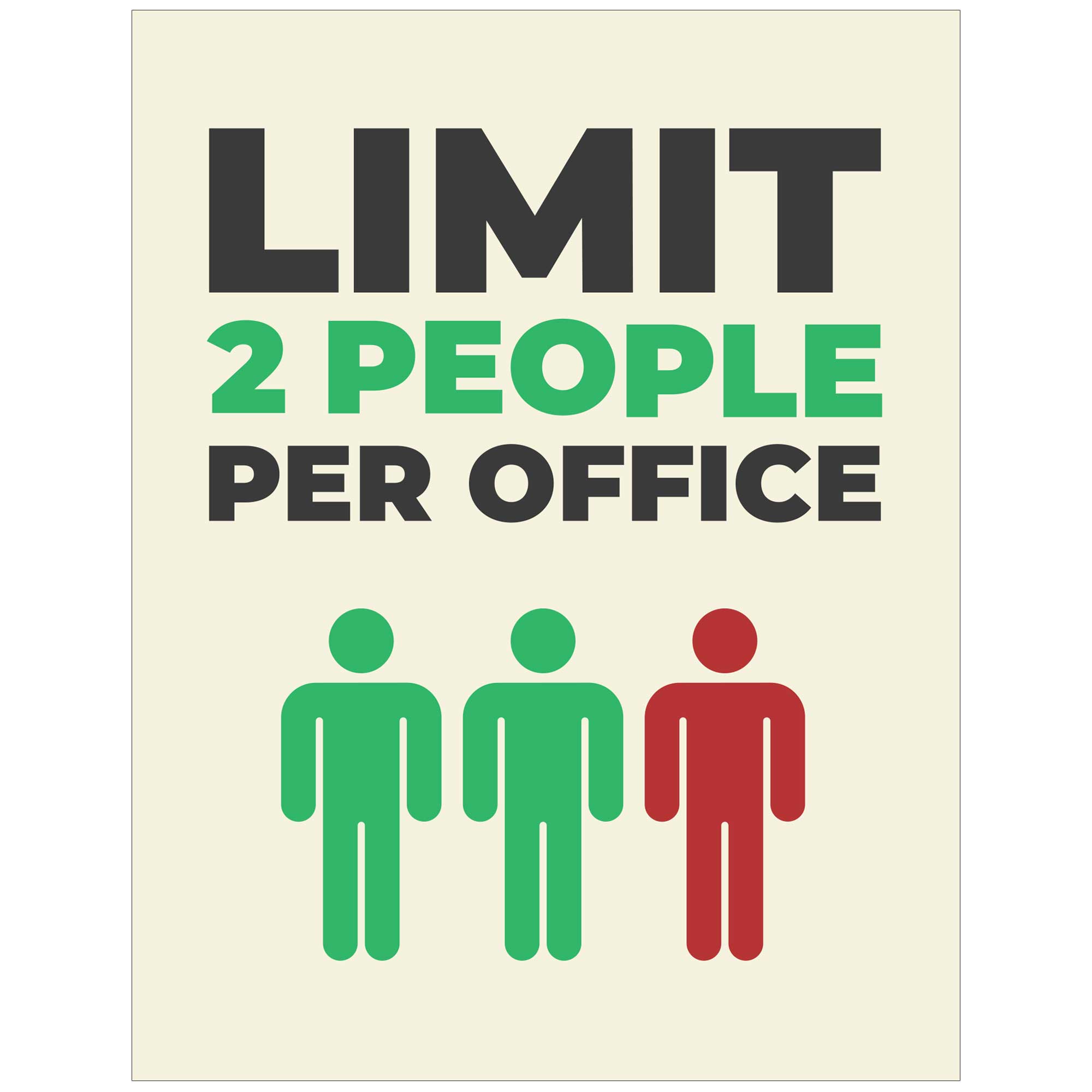 "Limit 2 People Per Office" Poster | Plum Grove