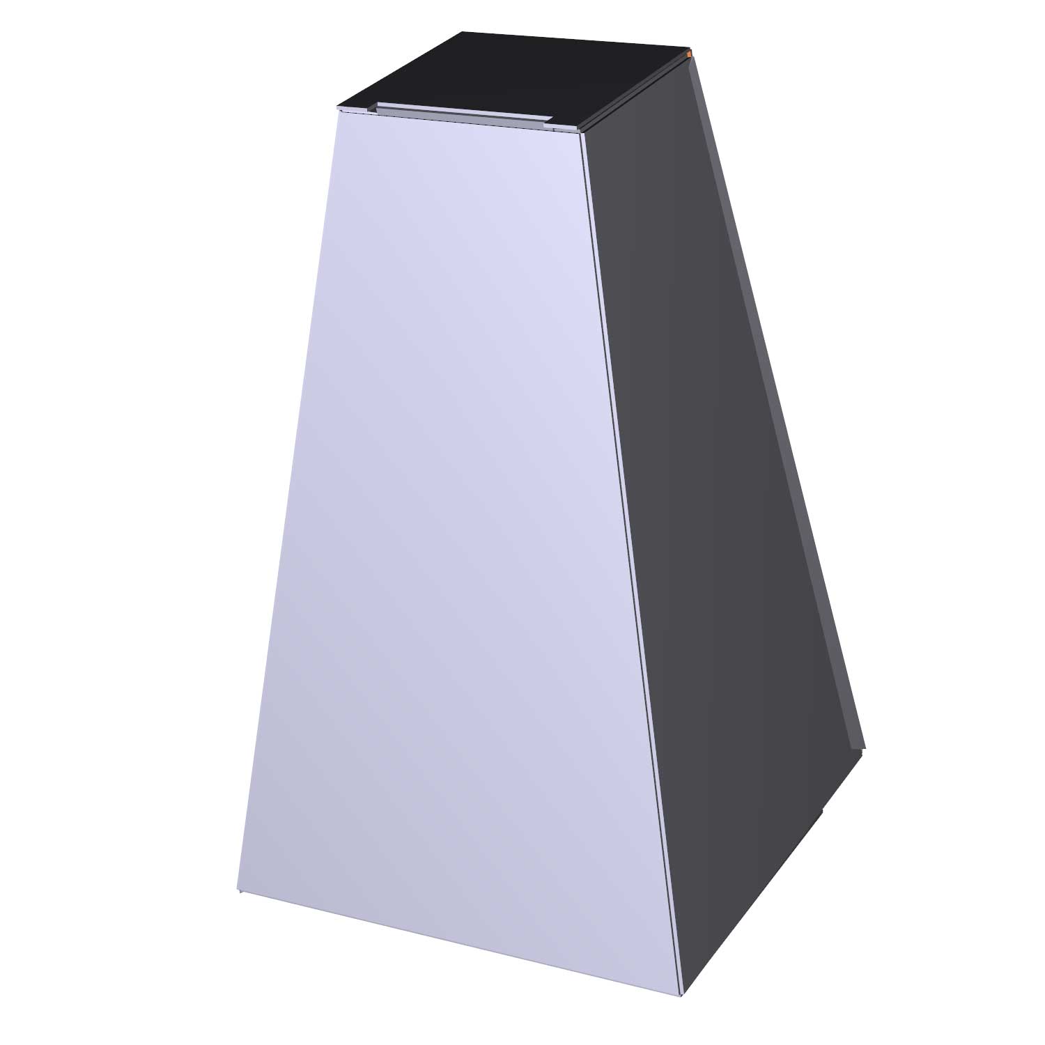 "8.75-in H x 5-in W pyramid shaped box with flat folding top and bottom ...