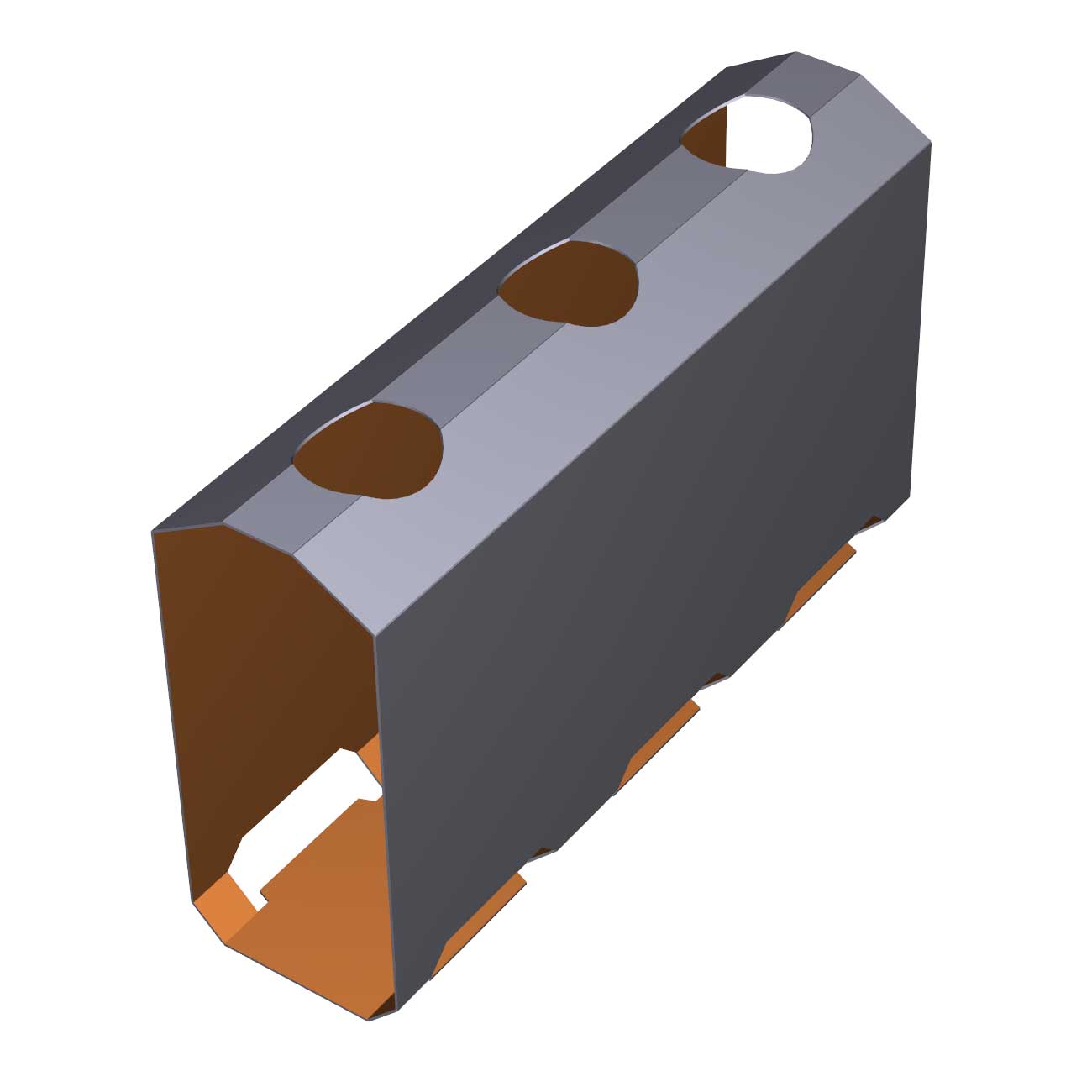 "High quality 3.5-in W x 6-in H x 12-in L 3-pack bottle holder | Plum Grove