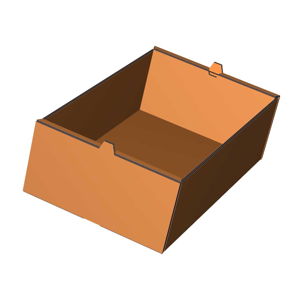 "11.75-in W x 20-in L x 6-in H rectangular box with open top. | Plum Grove