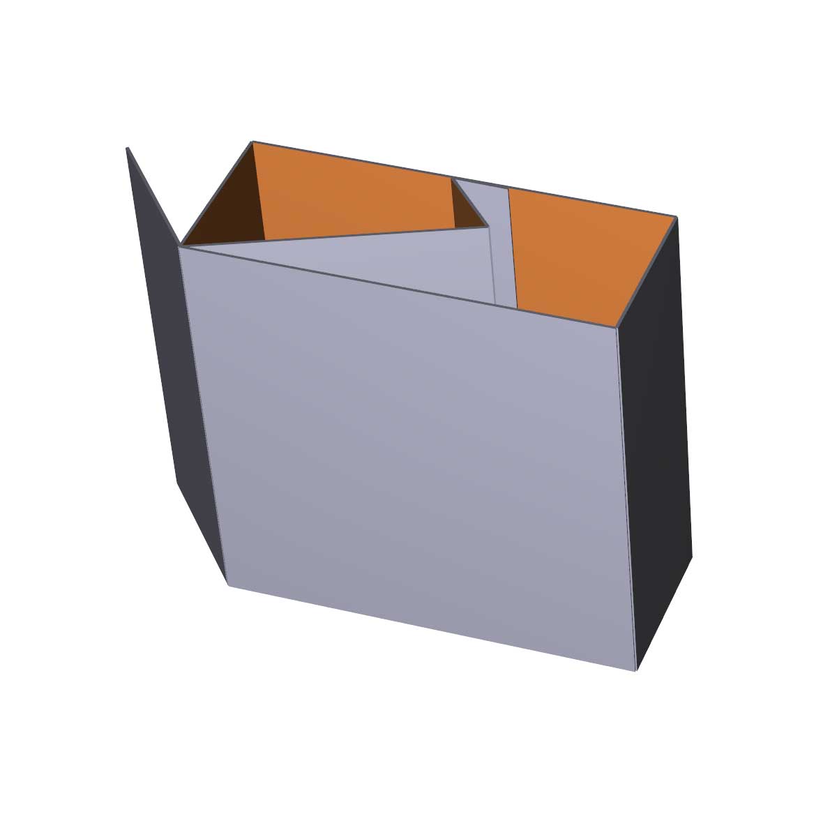 "High quality 2-in W x 5-in L x 5-in H 2-compartment box, compartments ...