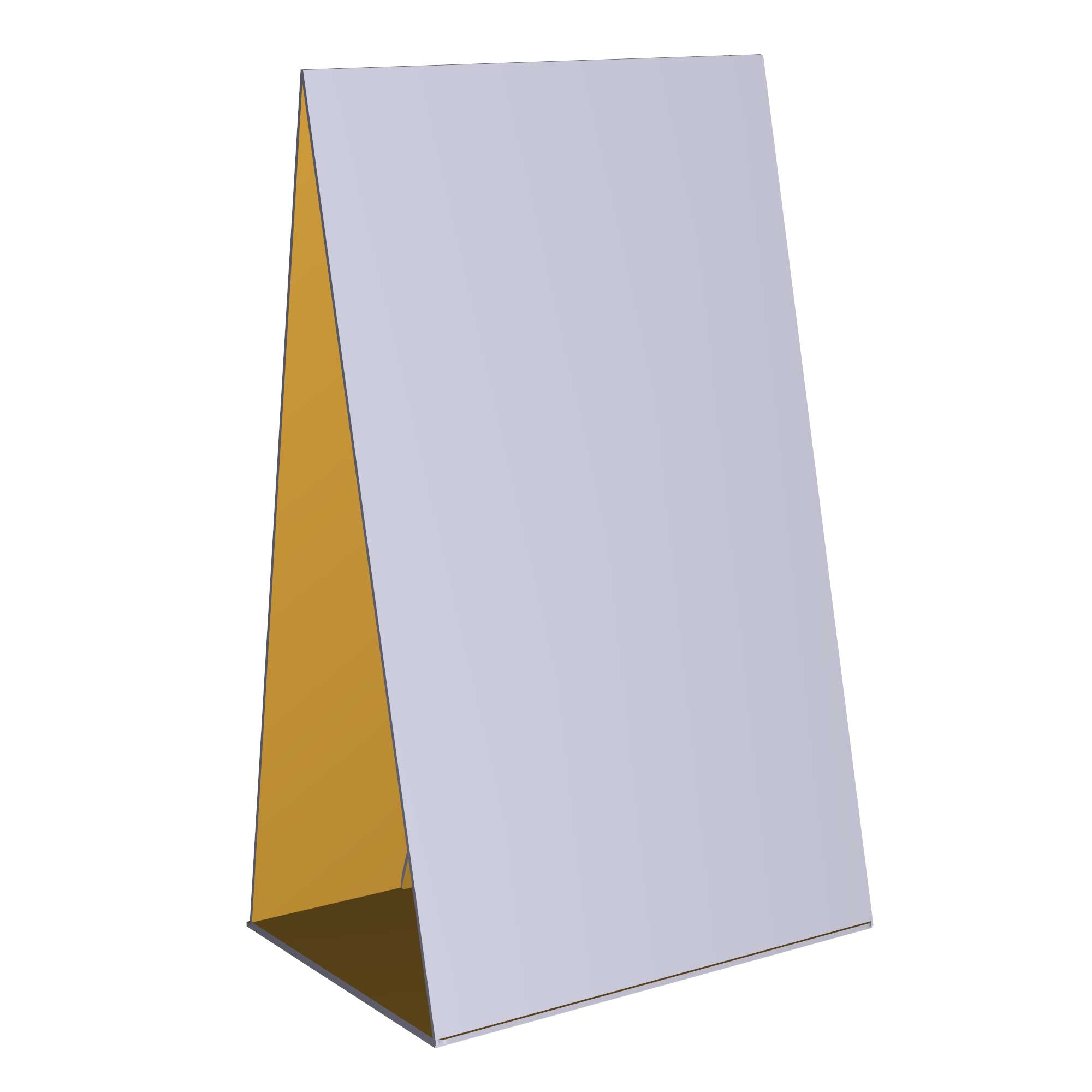 "4-in W x 7-in H x 3-in L triangular table-top sign board. | Plum Grove