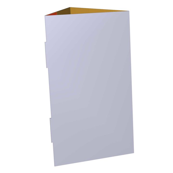 "4-in W x 7-in H triangular table-top sign board. | Plum Grove