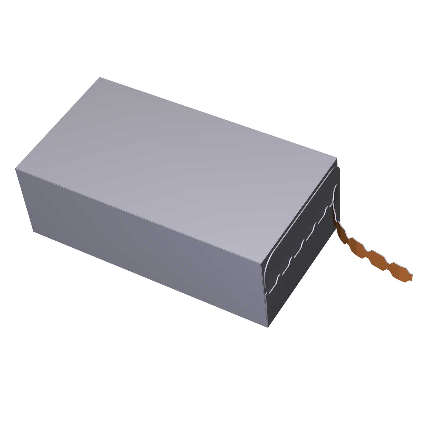 "High quality 6-in W x 3.75-in D x 11-in L box with perforated tear ...