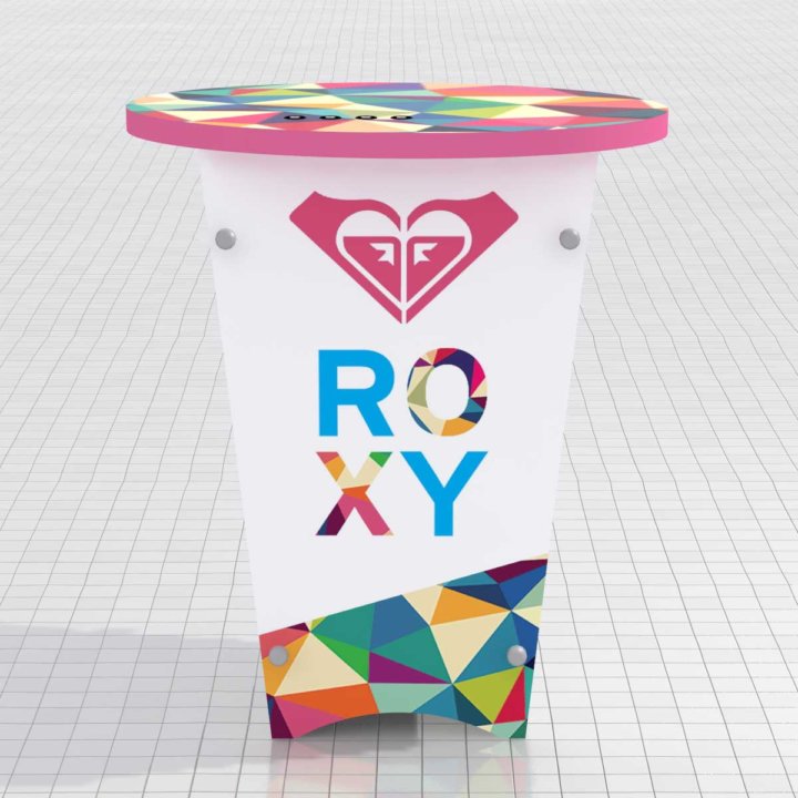 Round Charging Station Counter, 2.8x1.8x3.2-ft | Plum Grove