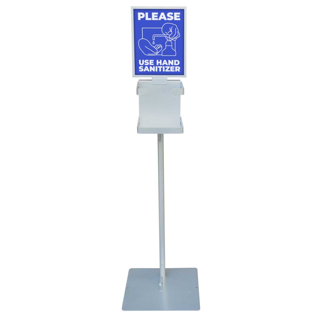 Automatic Hand Sanitizer Dispenser with Silver Stand & Sign ...