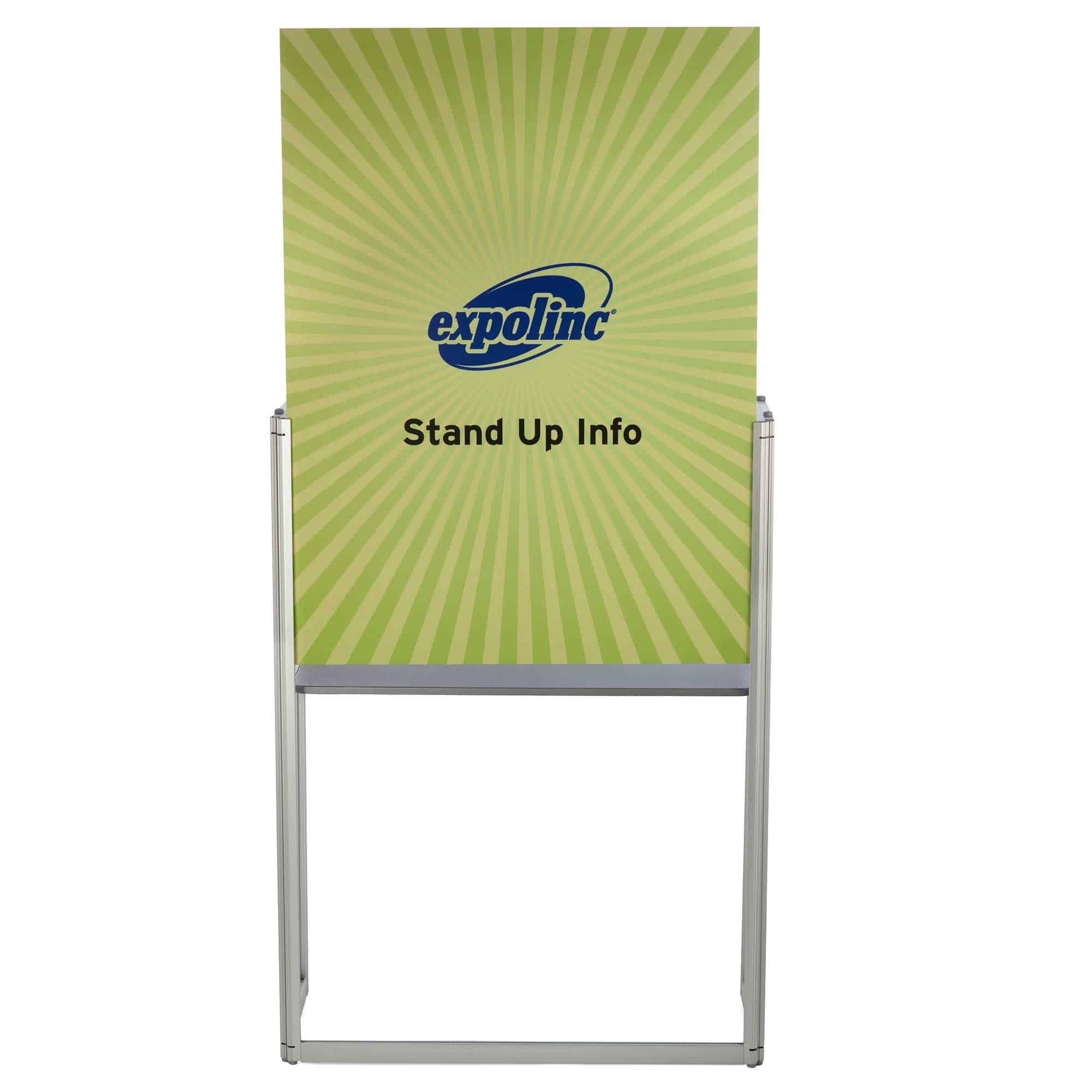 Stand Up Info Counter, 2.6x1.2x3.4-ft | Expolinc | Plum Grove