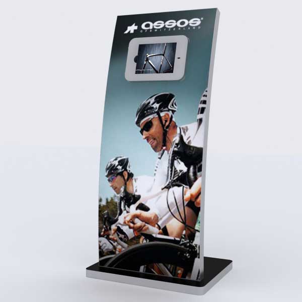 Curved Sign with iPad Mount, 2x5-ft | Plum Grove