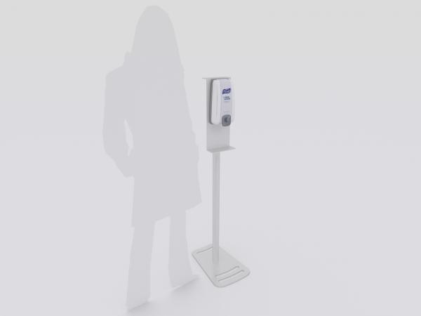 4.5-ft Metal Hand Sanitizer Stand, White | Plum Grove