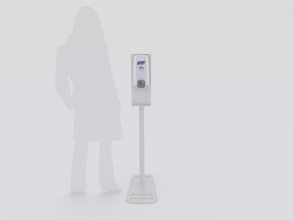 4.5-ft Metal Hand Sanitizer Stand, White | Plum Grove