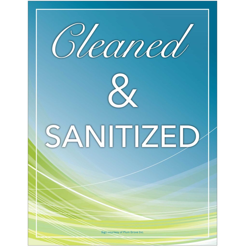 Cleaned & Sanitized (Blue & Green) | Plum Grove