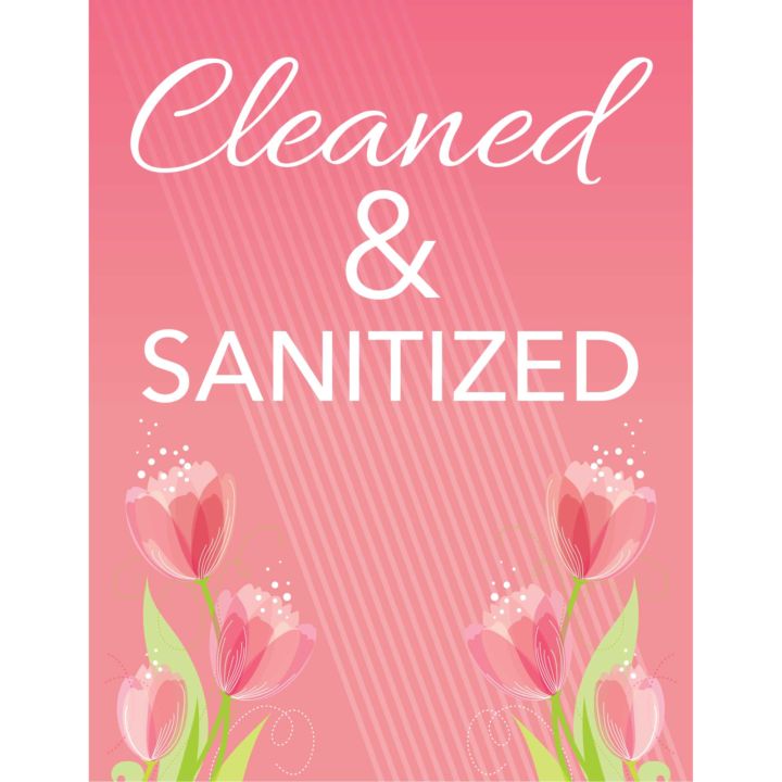 "Cleaned & Sanitized" Pink Poster | Plum Grove