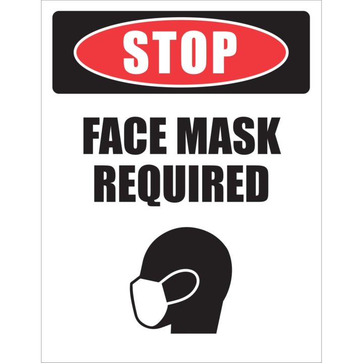 "Stop – Face Mask Required" Poster | Plum Grove