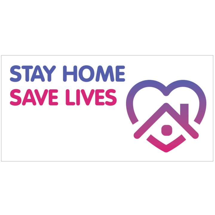 “Stay Home Save Lives” Banner | Plum Grove