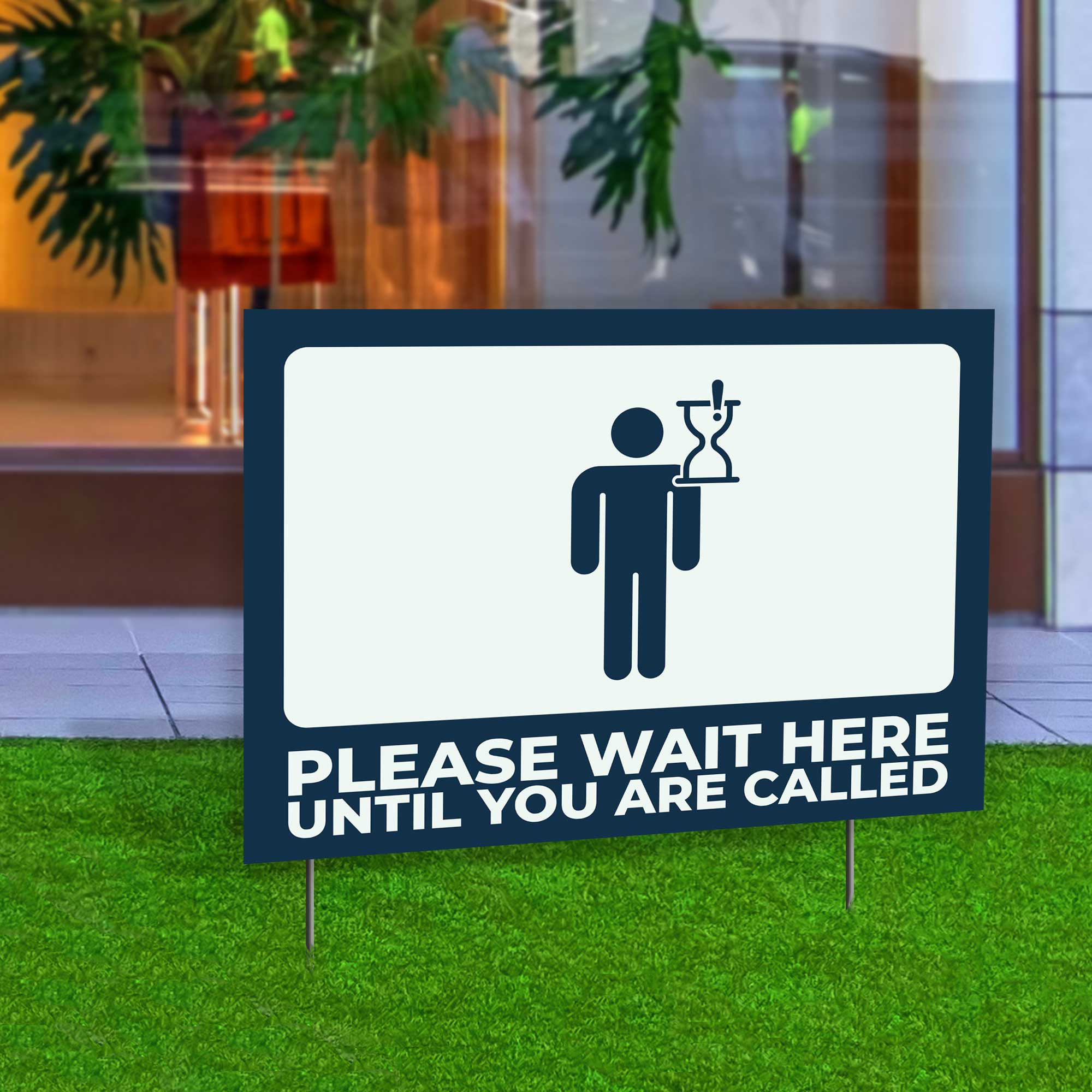 "Please Wait Here Until You Are Called" Double-sided Yard Sign, 23x17 ...