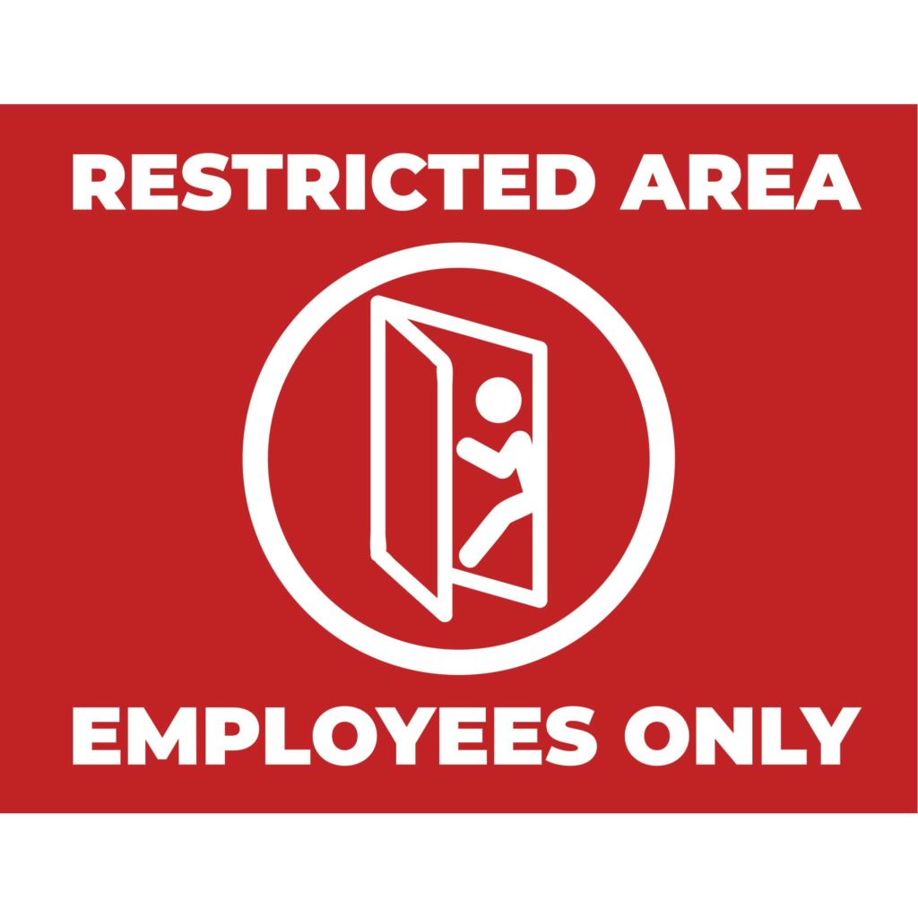 "Caution - Commonly Touched Area" Arrow Floor Decal | Plum Grove