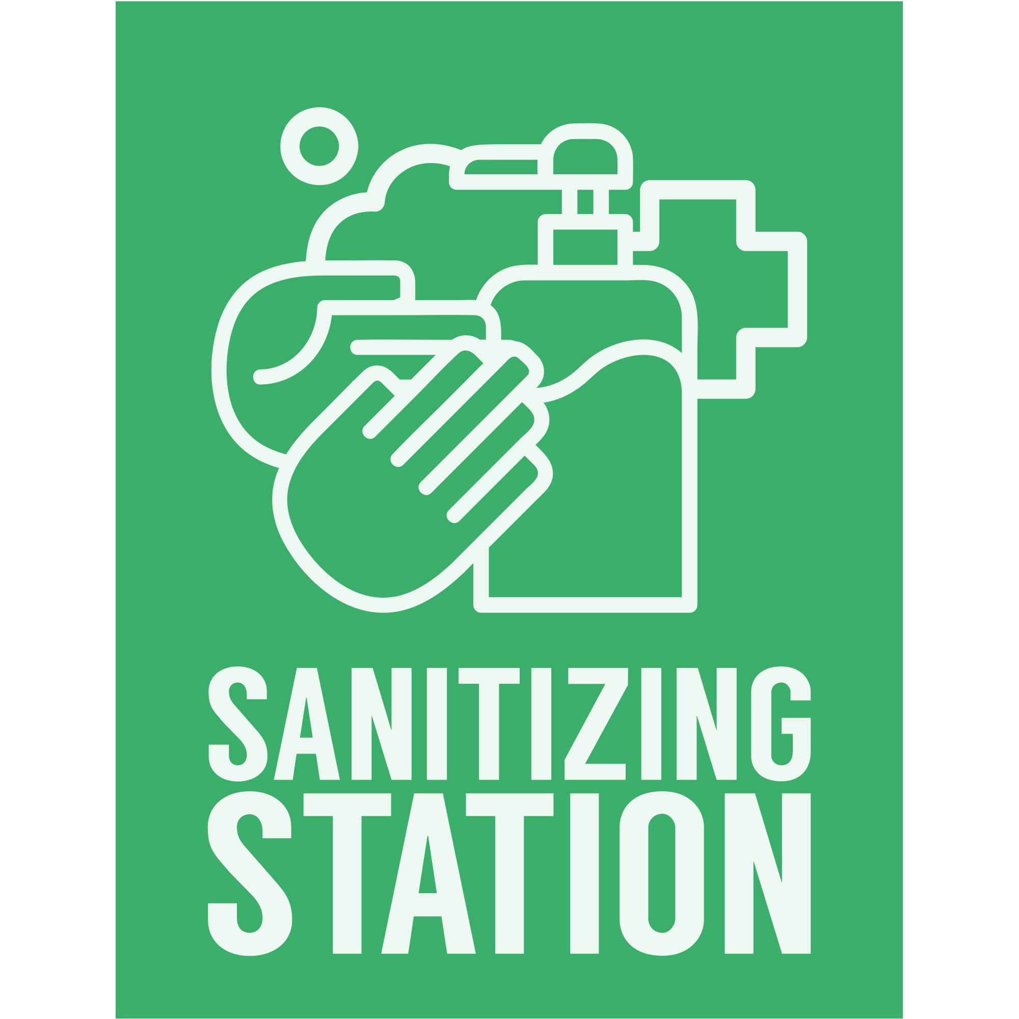 "Sanitizing Station" Hand Washing Poster | Plum Grove