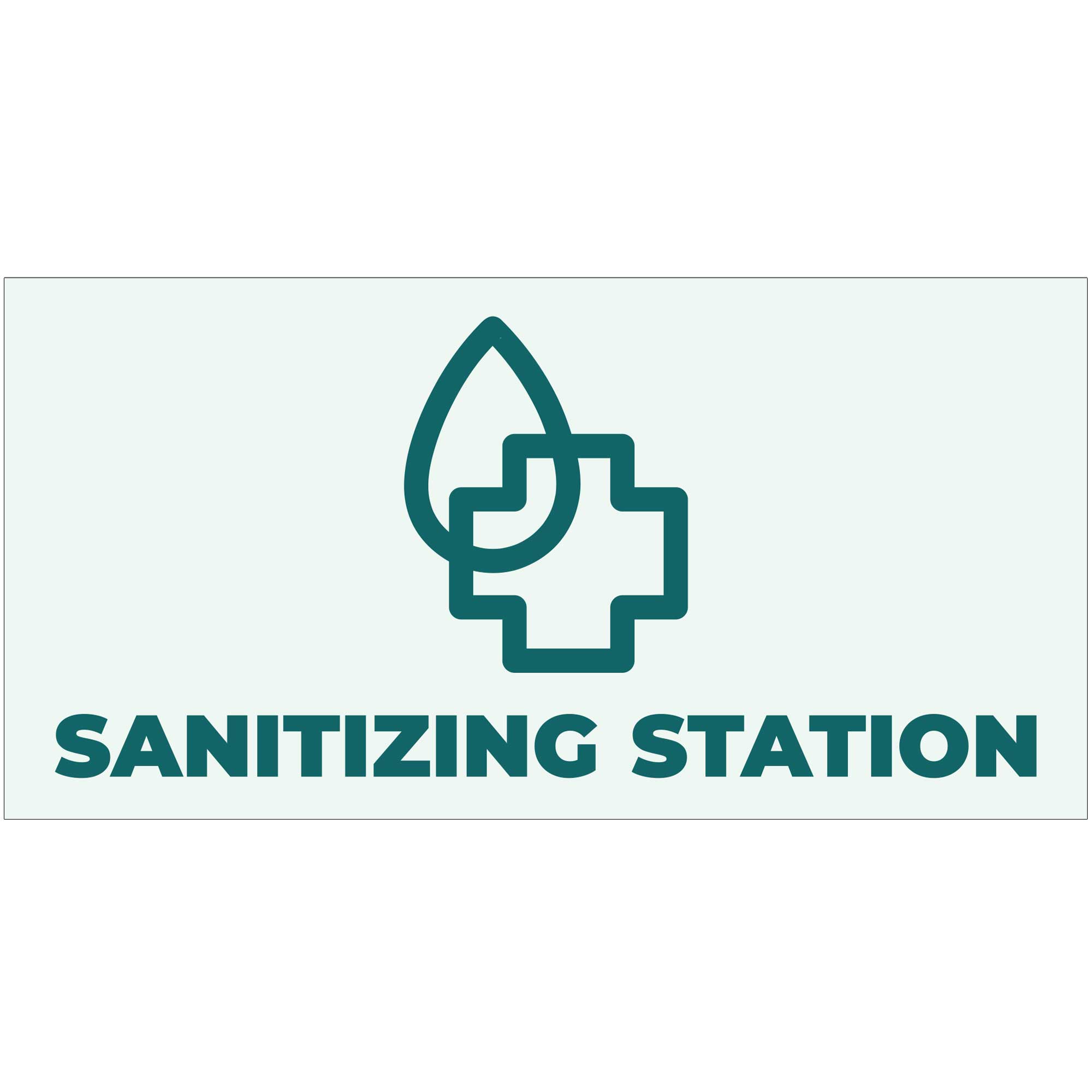 "Sanitizing Station" Banner | Plum Grove