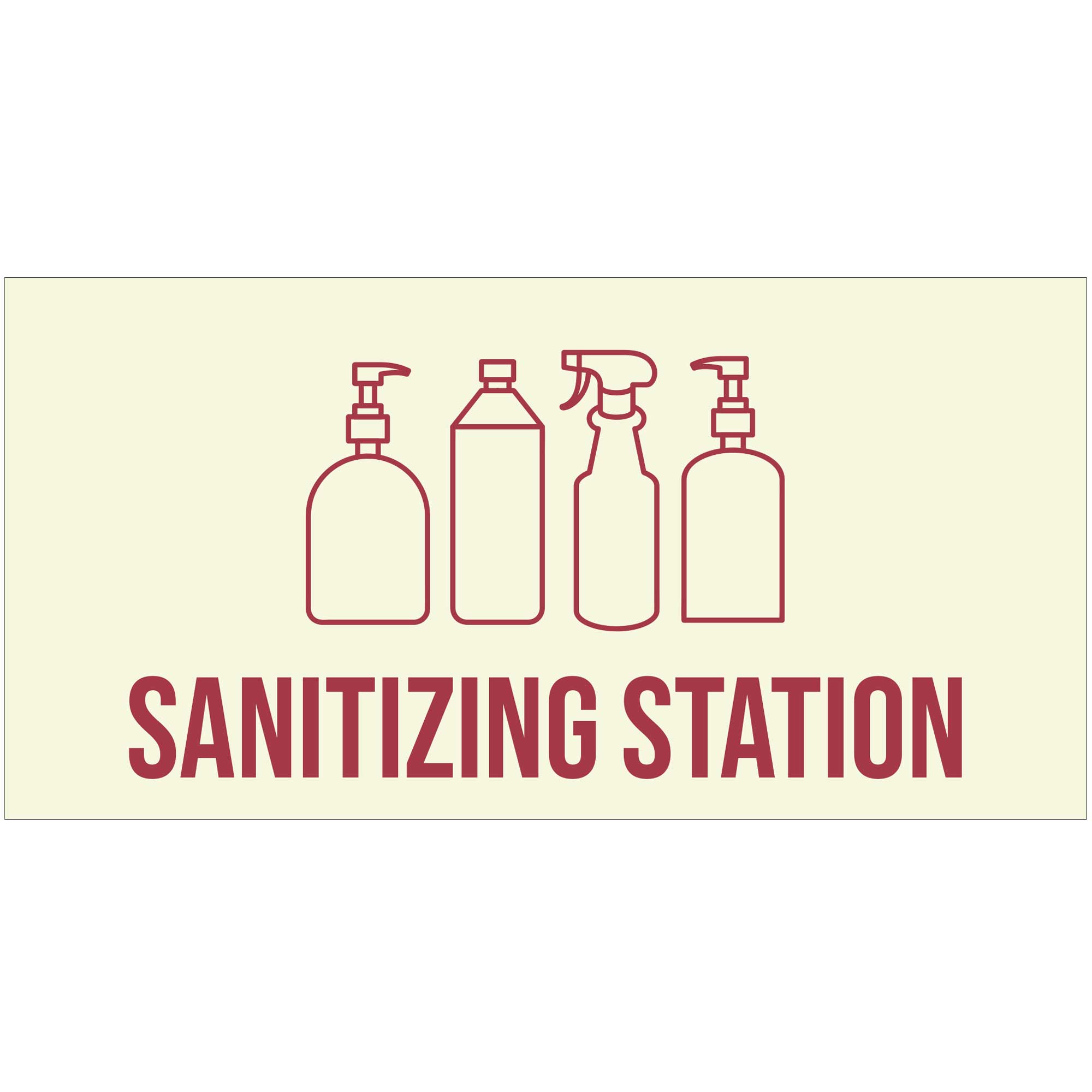"Sanitizing Station" Banner | Plum Grove