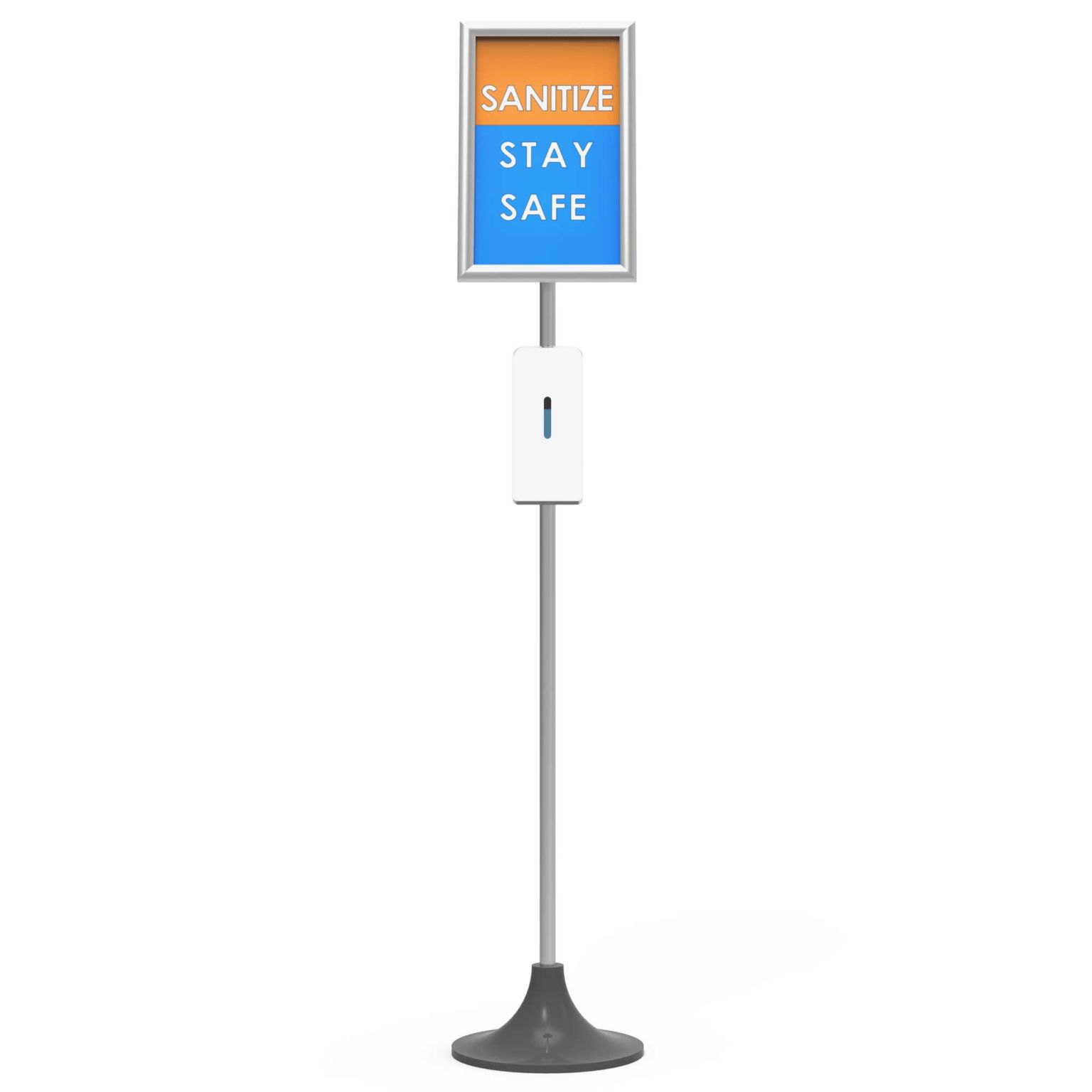 Automatic Hand Sanitizer Dispenser with Silver Stand & Sign ...