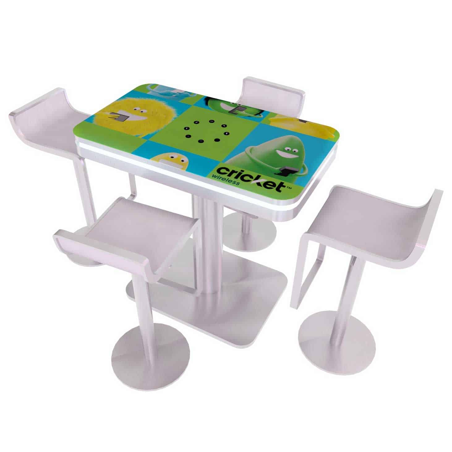 Rent or Buy – Portable 3-ft Table with LED Rim & USB Charging, 3.3x1 ...