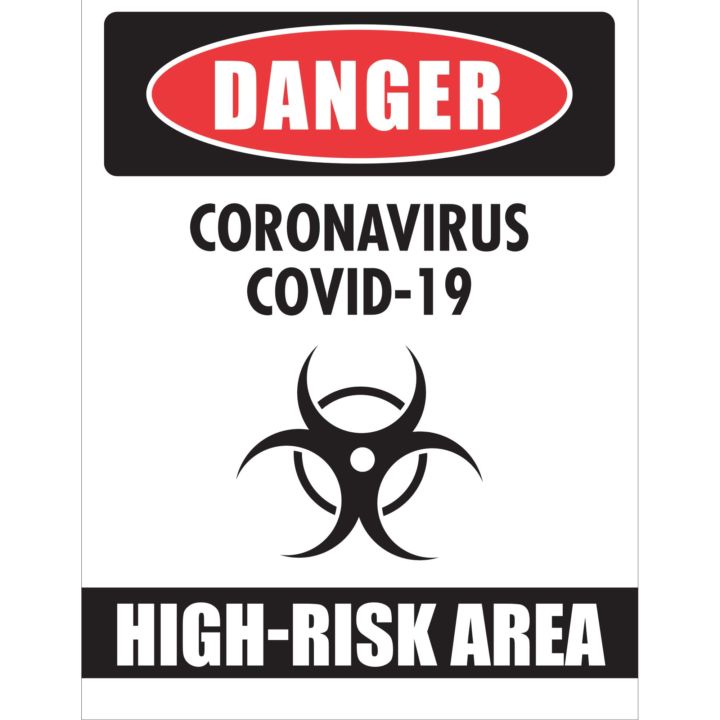 "Danger Coronavirus COVID-19 High Risk Area" Poster | Plum Grove