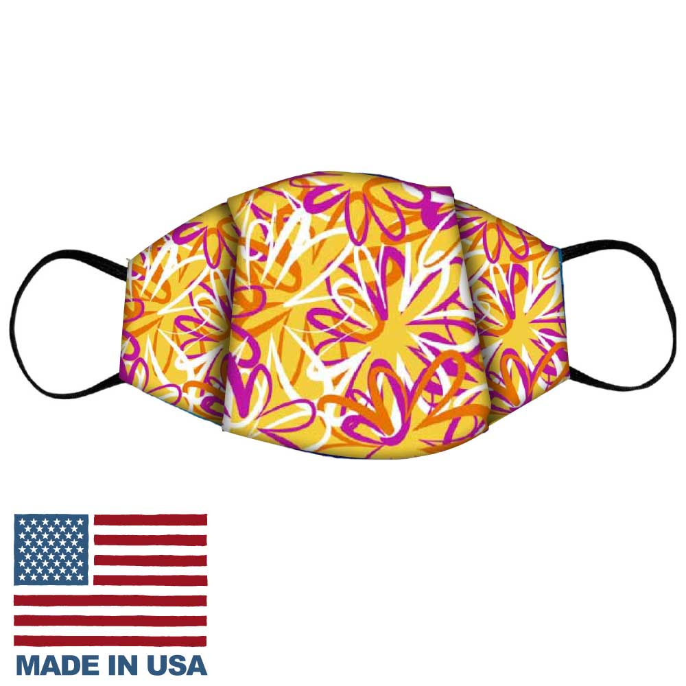 Floral Print Face Masks, Fitted, 3-pack | Plum Grove