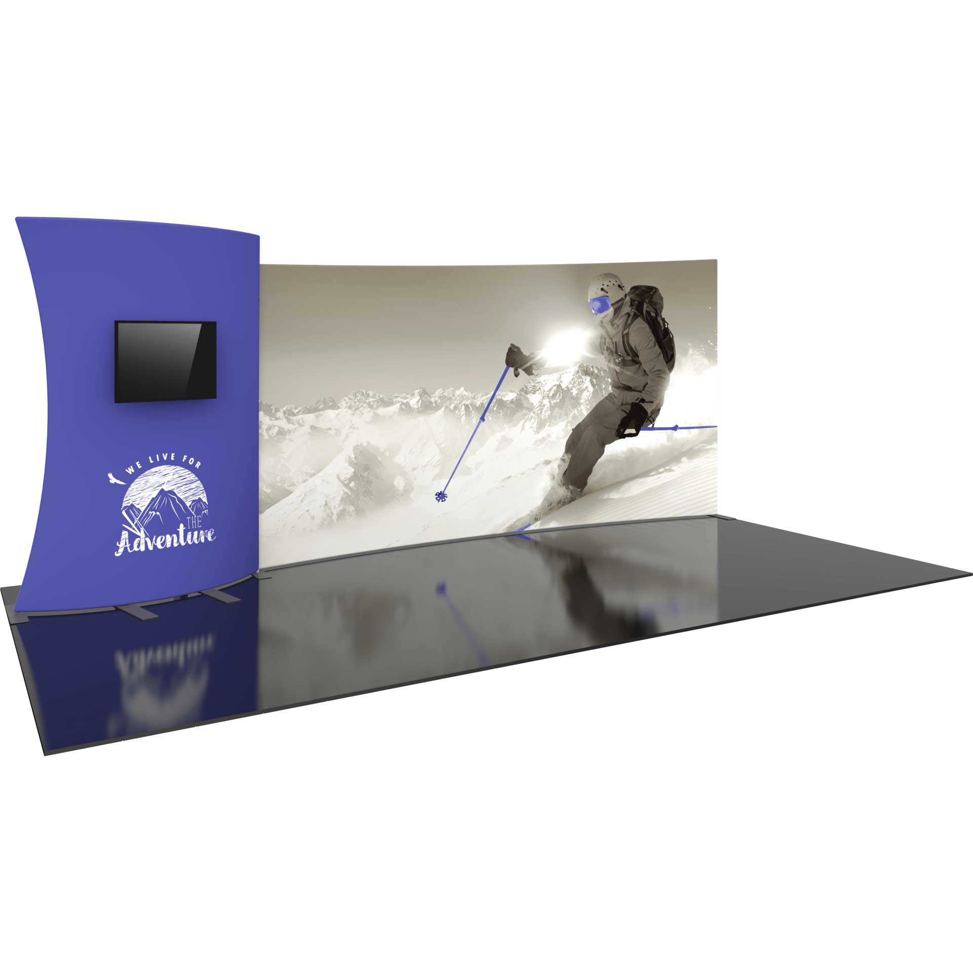 20x8-ft Curved Display with 2 Custom Art Panels | Orbus Formulate 13 ...