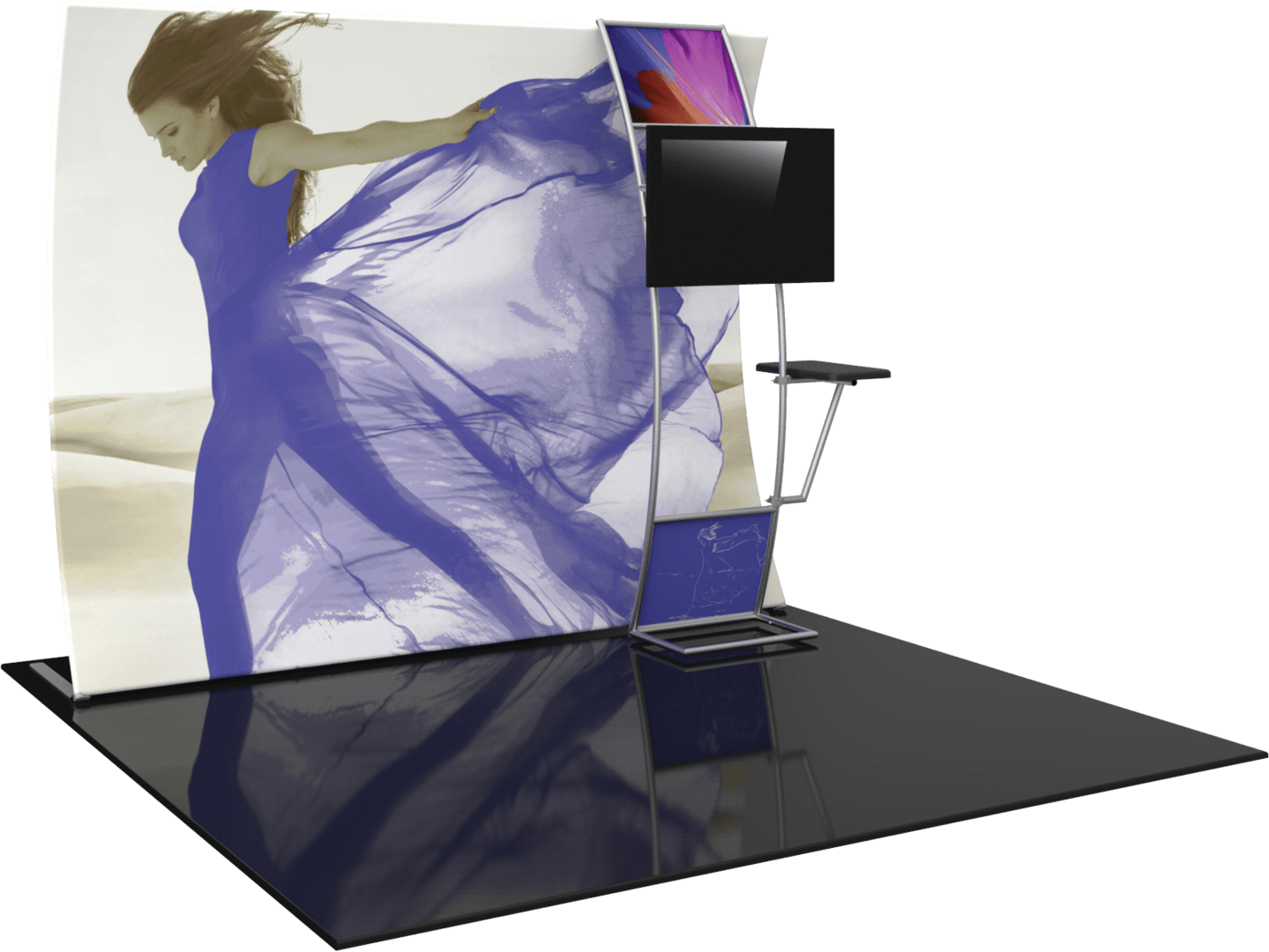 Formulate VC9 Vertical Curve 10ft Display w/Monitor Mount & Table