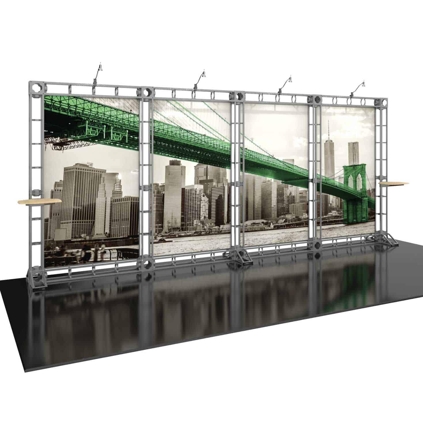 20-ft Display with Tabletops & Lights | Orbus Truss Hercules 13 | Plum ...