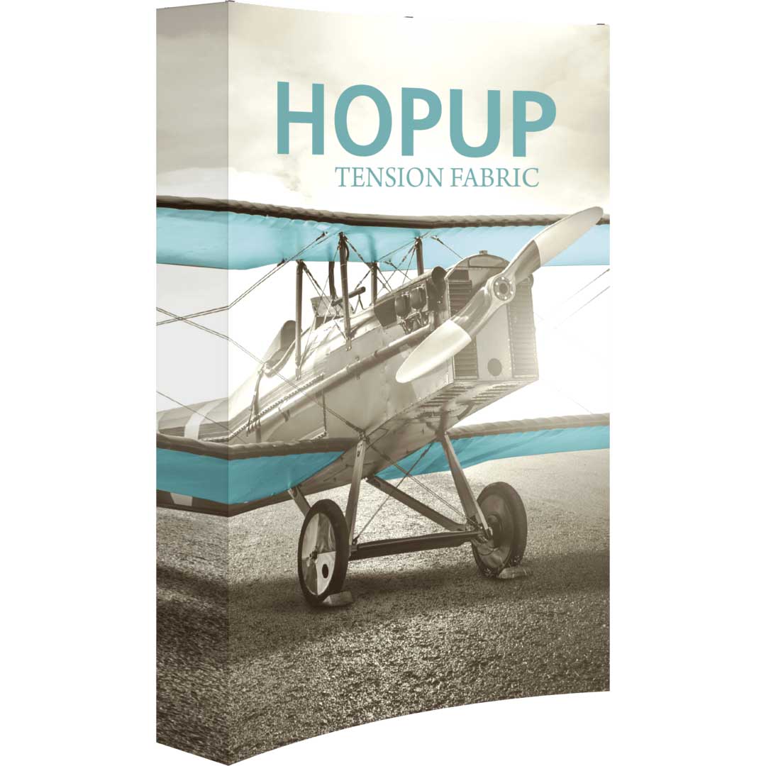 5.5x7.5-ft Portable Curved Pop Up Display | Orbus Hopup | Plum Grove