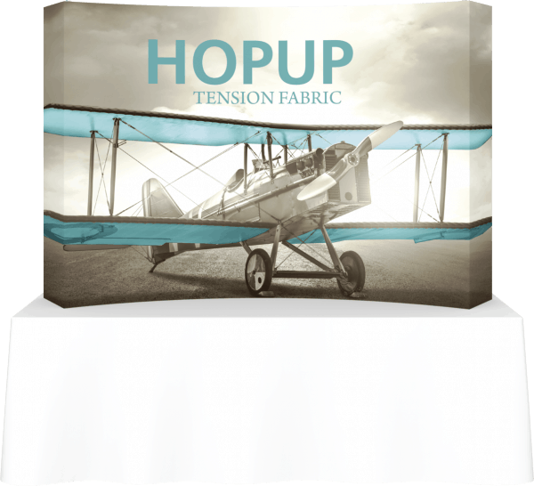 2.5x2.5-ft Portable Square Tabletop Display | Orbus Hopup | Plum Grove