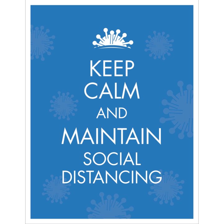 "Keep Calm And Maintain Social Distancing" Poster | Plum Grove