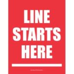 Line Starts Here | Free Printable Signs | Plum Grove