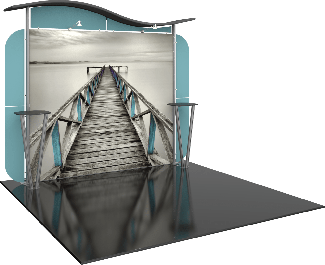 Linear Pro 10ft Modular Exhibit 25 w/Lighting & Display Canopy